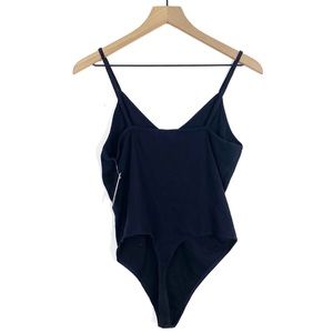 bp | Tops | Bp Ribbed Black Vneck Tank Thong Body Suit | Poshmark